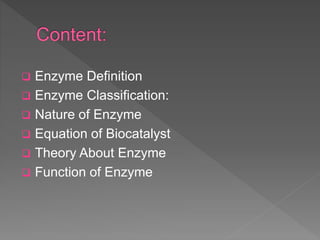 Food Chemistry, Enzyme.pptx