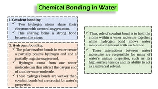 Water for Food Chemistry for BSc students | PPTX