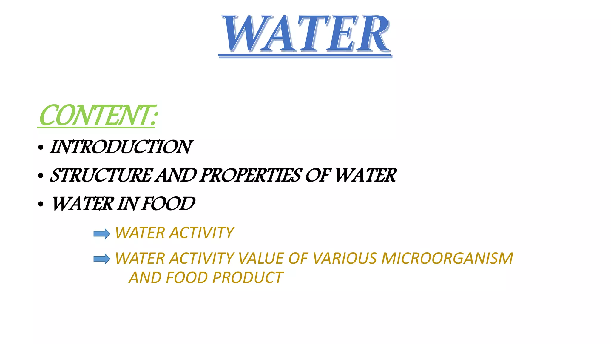water activity | PPT