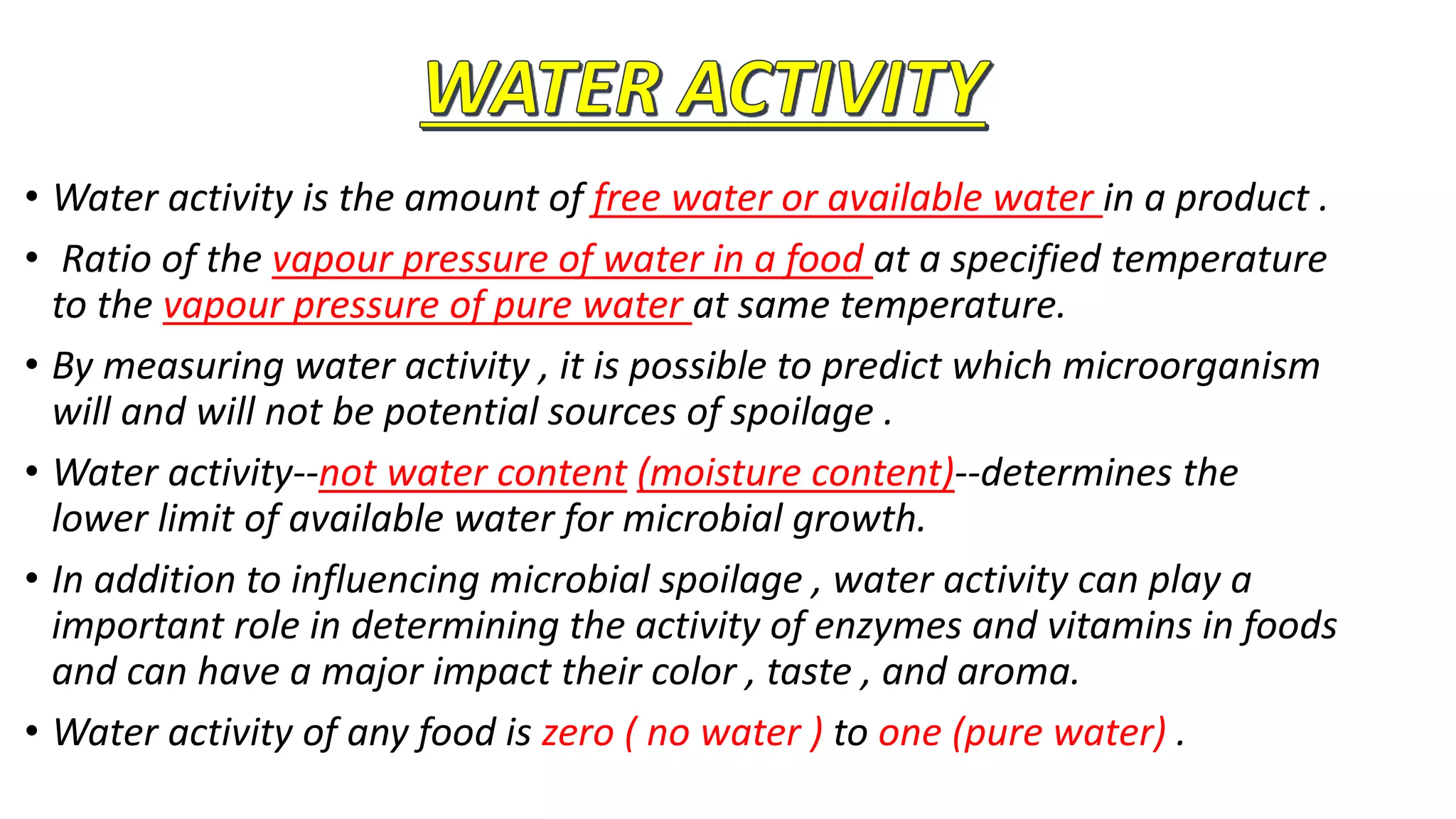 water activity | PPT