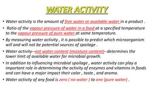 water activity | PPT