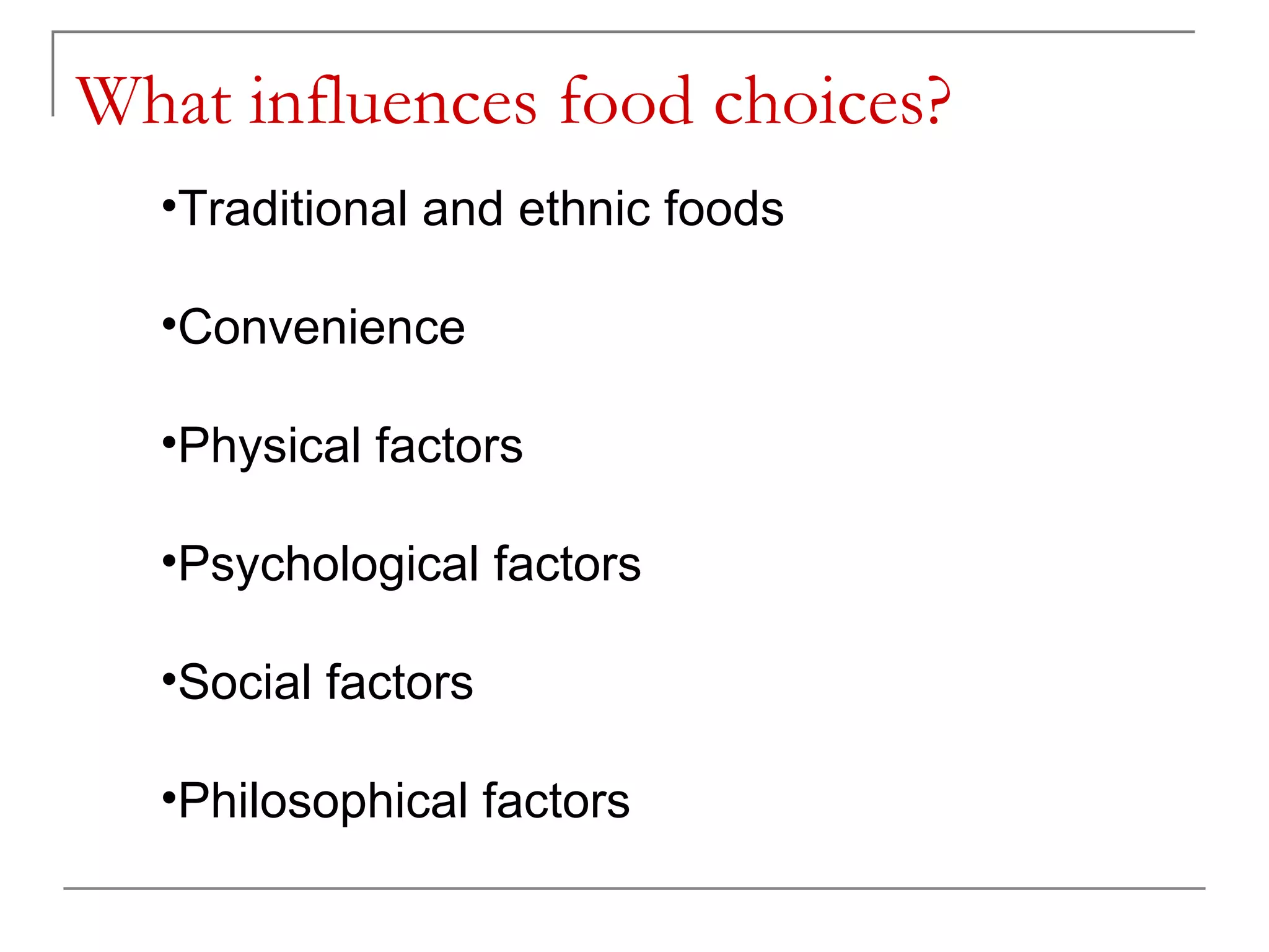 Food choices and nutrition basics | PPT | Nutrition | Healthy Living