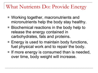 Food choices and nutrition basics | PPT