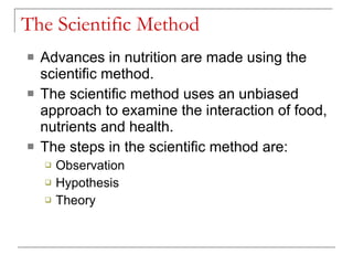 Food choices and nutrition basics | PPT