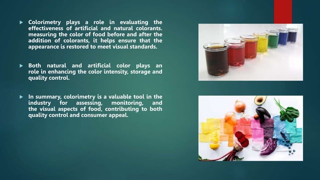 FOOD COLORIMETRY this is ver good asn.pptx | Food Industry | Industries