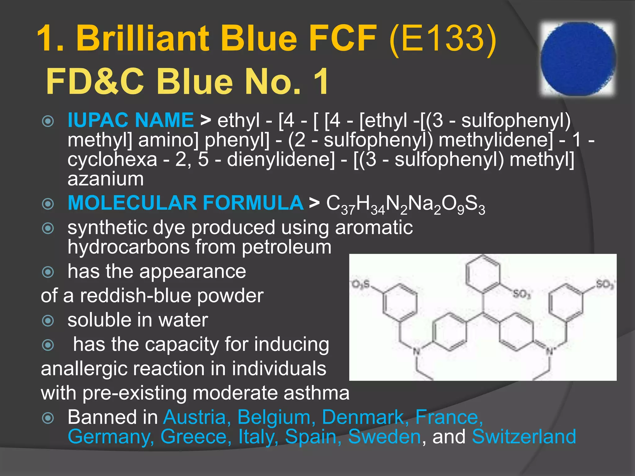 Synthetic Food coloring | PPTX