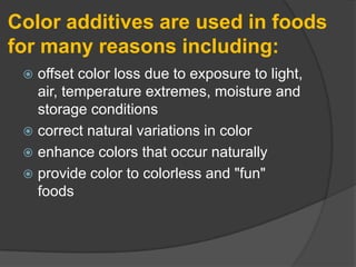 Synthetic Food coloring | PPTX