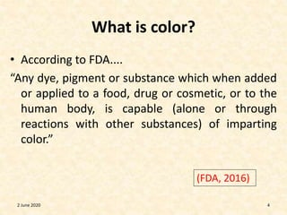 Food colors | PPTX