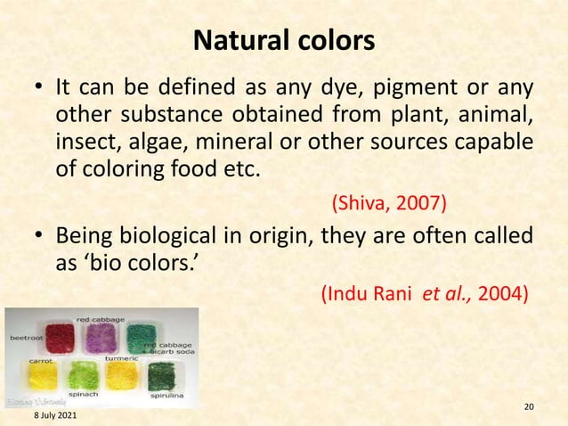 Food colors by kavita solanki | PPTX