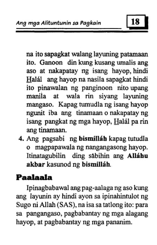 Food conditions in Islam, tagalog | PDF