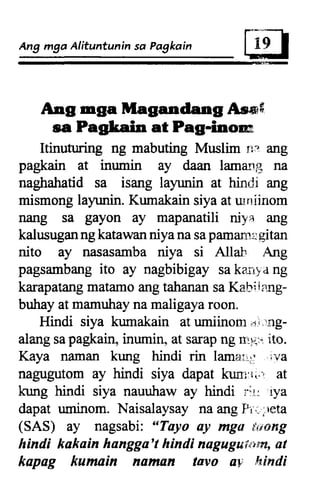 Food conditions in Islam, tagalog | PDF