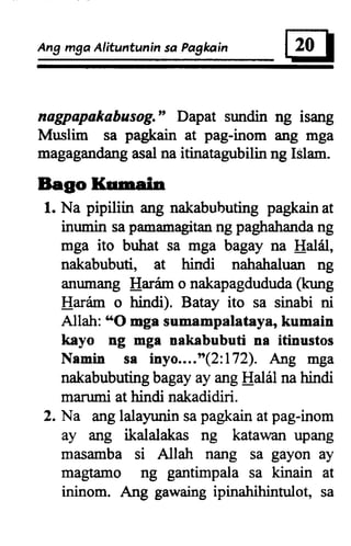 Food conditions in Islam, tagalog | PDF