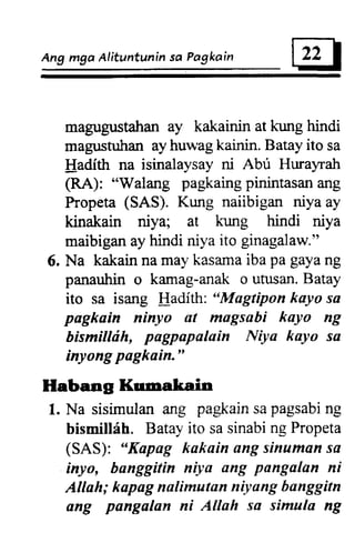 Food conditions in Islam, tagalog | PDF