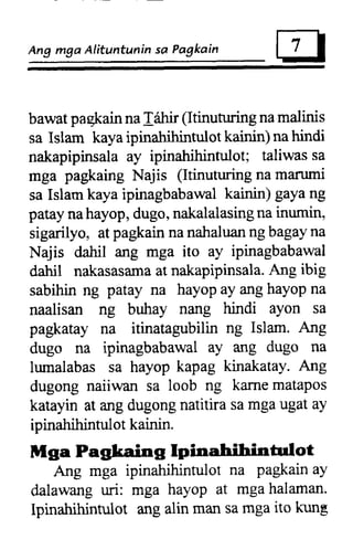 Food conditions in Islam, tagalog | PDF