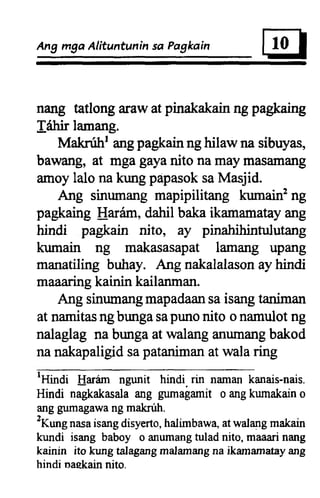 Food conditions in Islam, tagalog | PDF