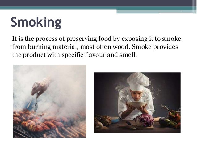 Food conservation. Smoking and sugar canning