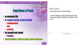 Food constituents ,their functions ,digestive system.pptx | Nutrition ...