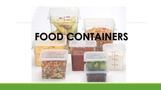 Food containers | PPT