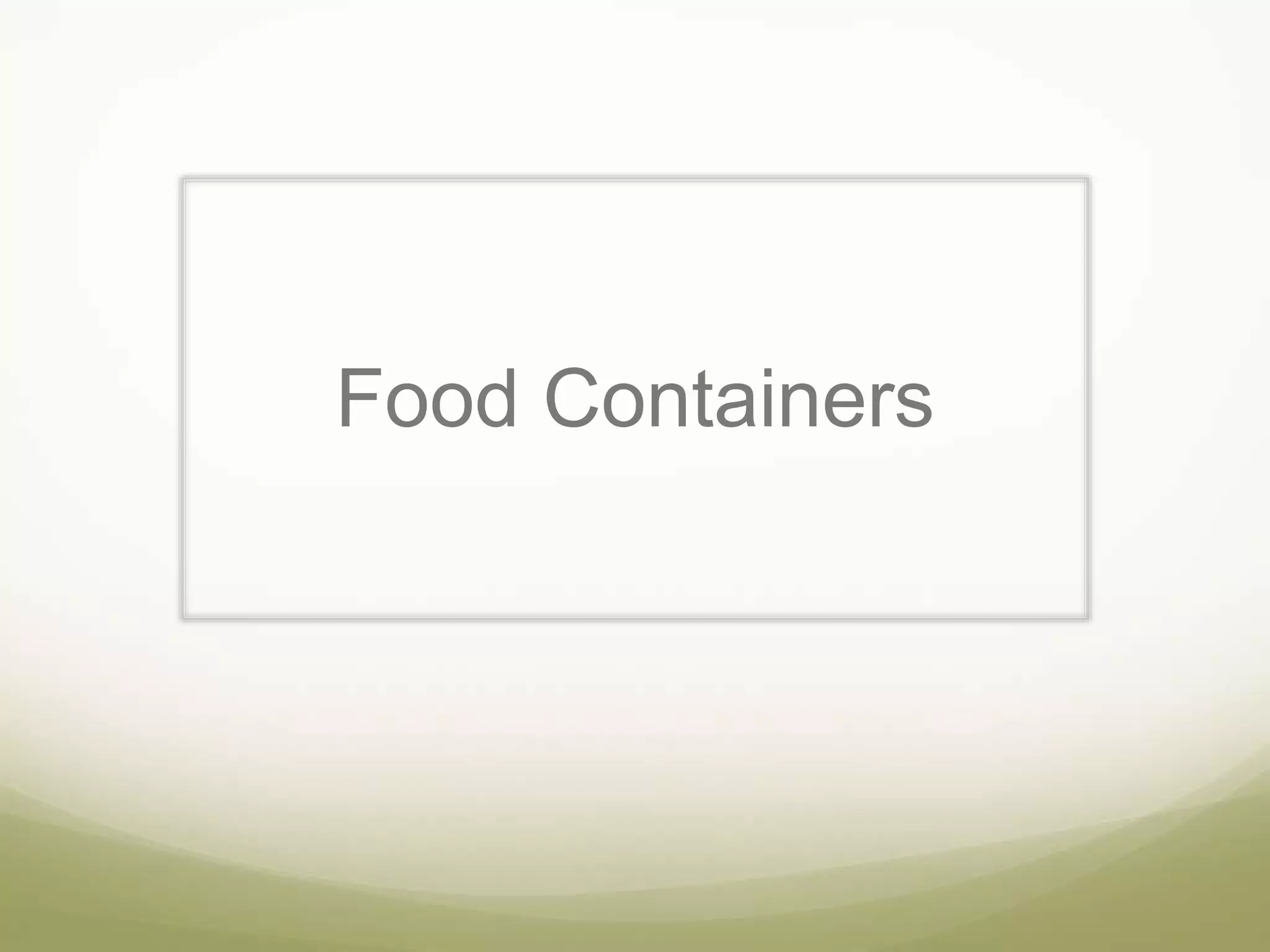 ESL: Food Containers | PPTX