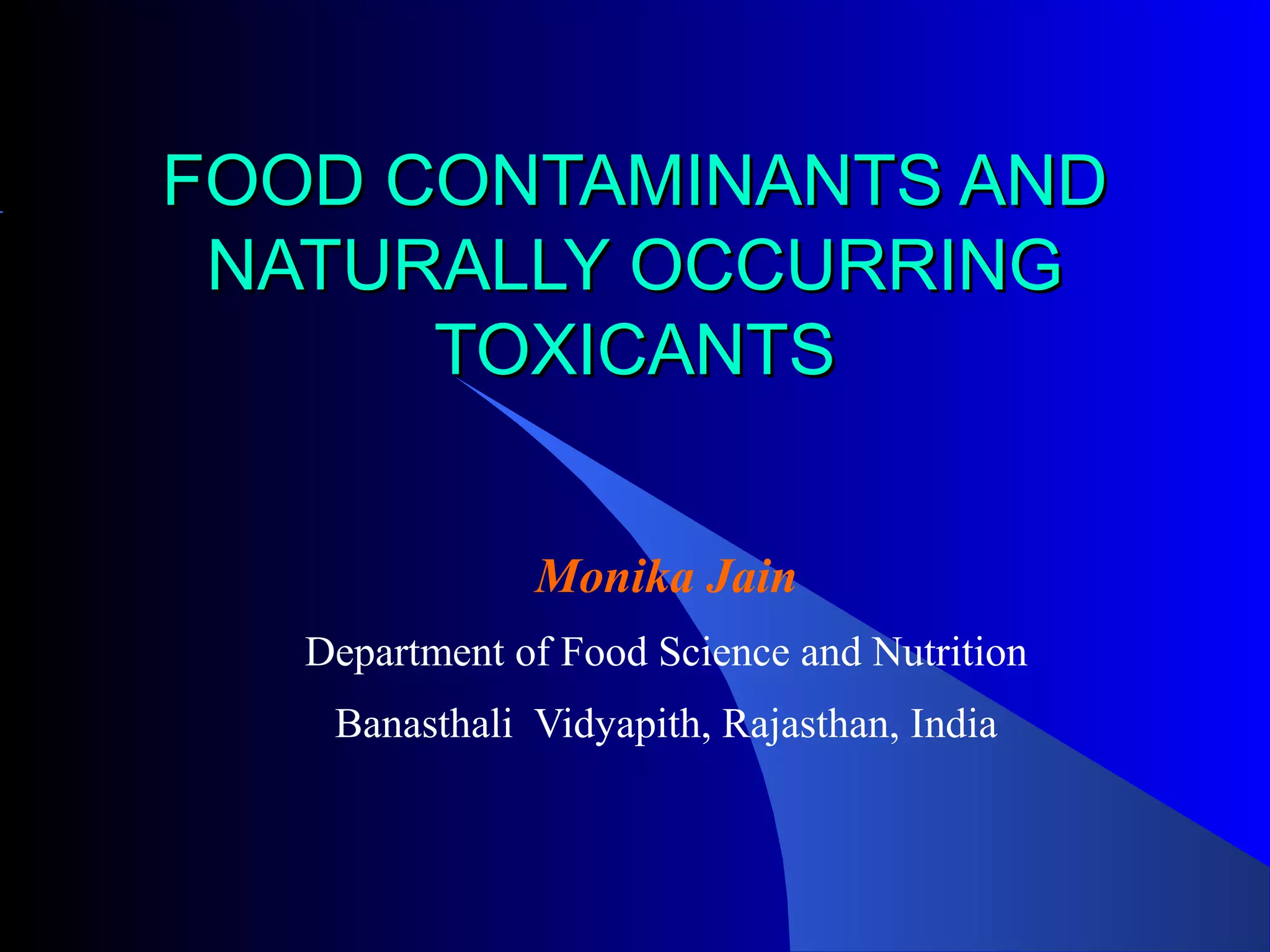 Food contaminants | PPT