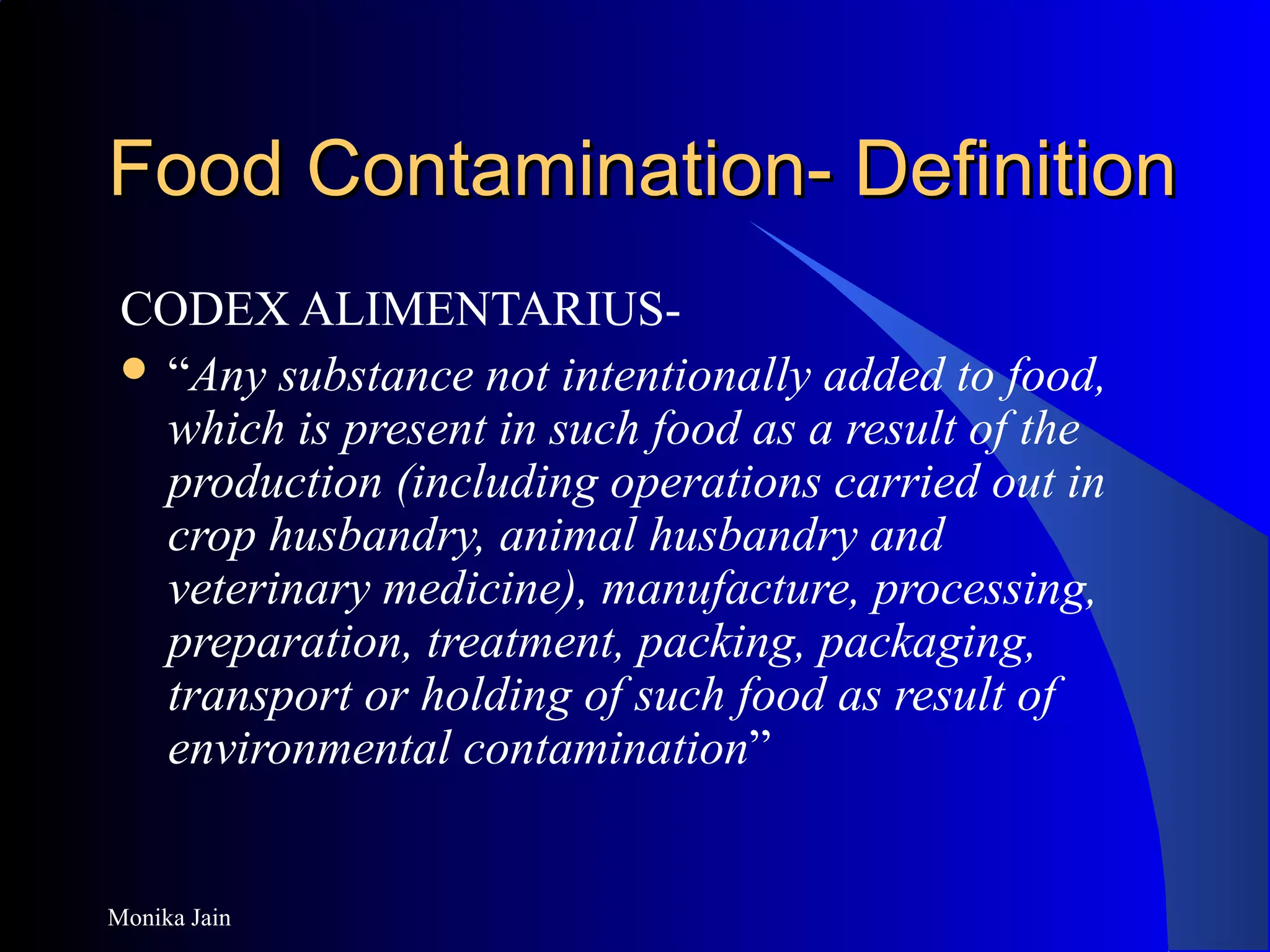 Food contaminants | PPT