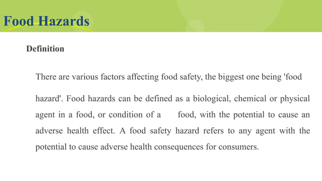 Food Contaminants & Hazards. food microbiology pptx | PPT
