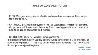 Food safety and Hygiene: Food contamination | PPTX