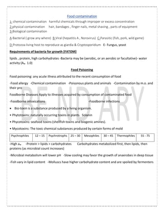 Food contamination.docx | Chemistry | Science