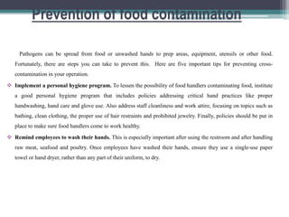 Food contamination & food spoilage | PPTX