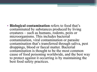Food contamination & food spoilage | PPTX