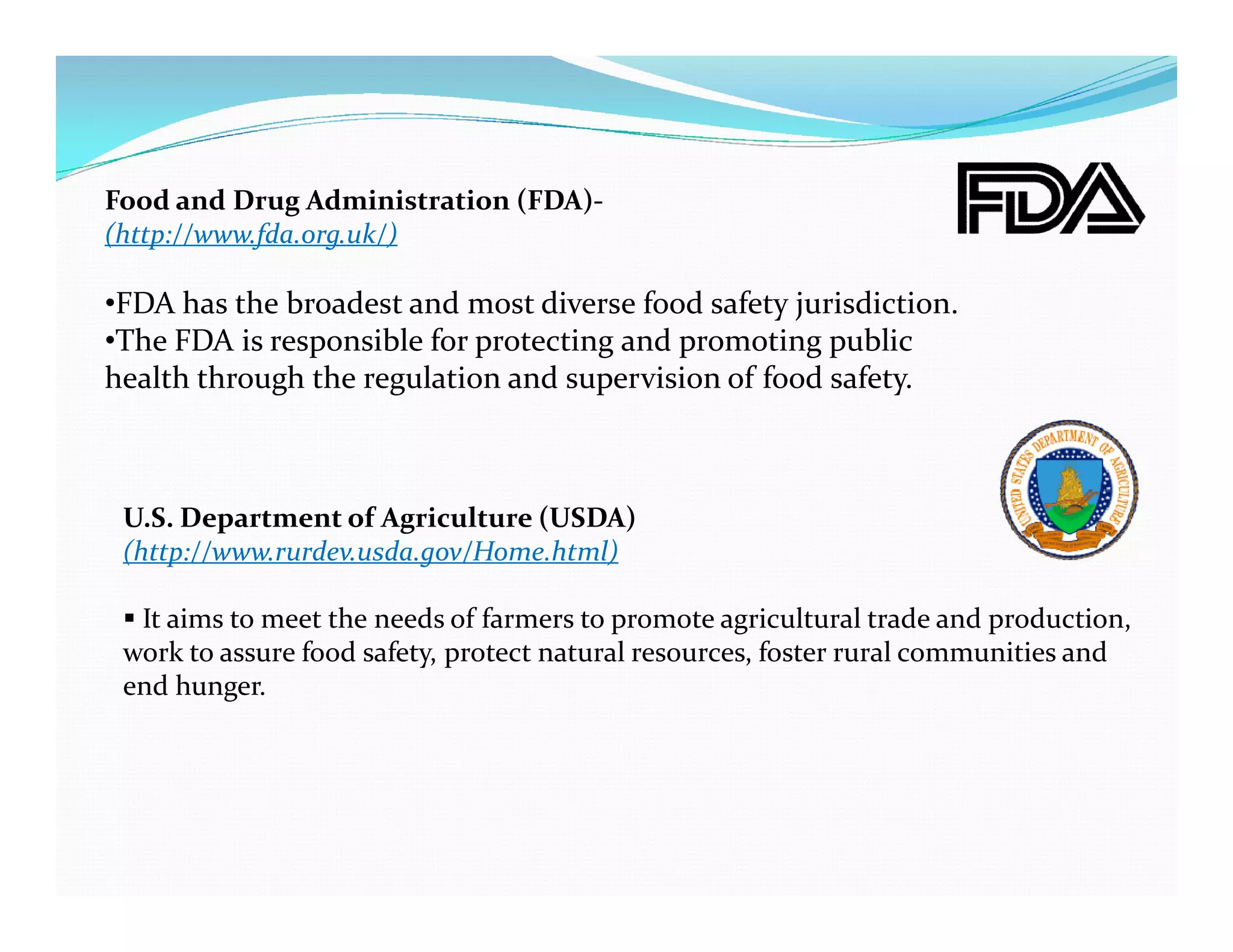 Food control agency and their roles | PDF