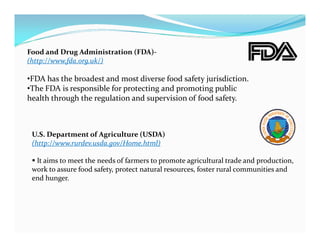 Food control agency and their roles | PDF