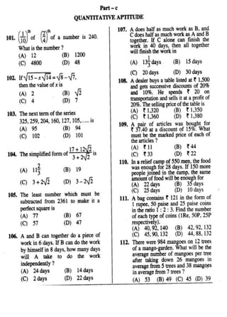 Food corporation of india fci assistant grade exam solved papers | PDF