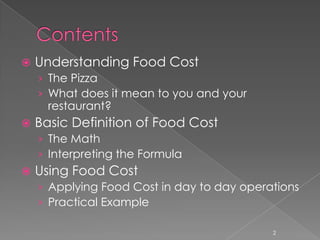 Food cost % | PPTX