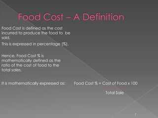 Food cost % | PPTX