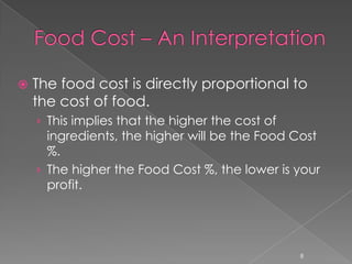 Food cost % | PPTX