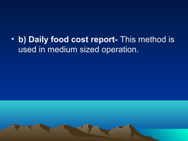 Food cost control | PPT