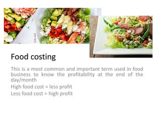 Food costing | PPTX