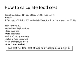 Food costing | PPTX