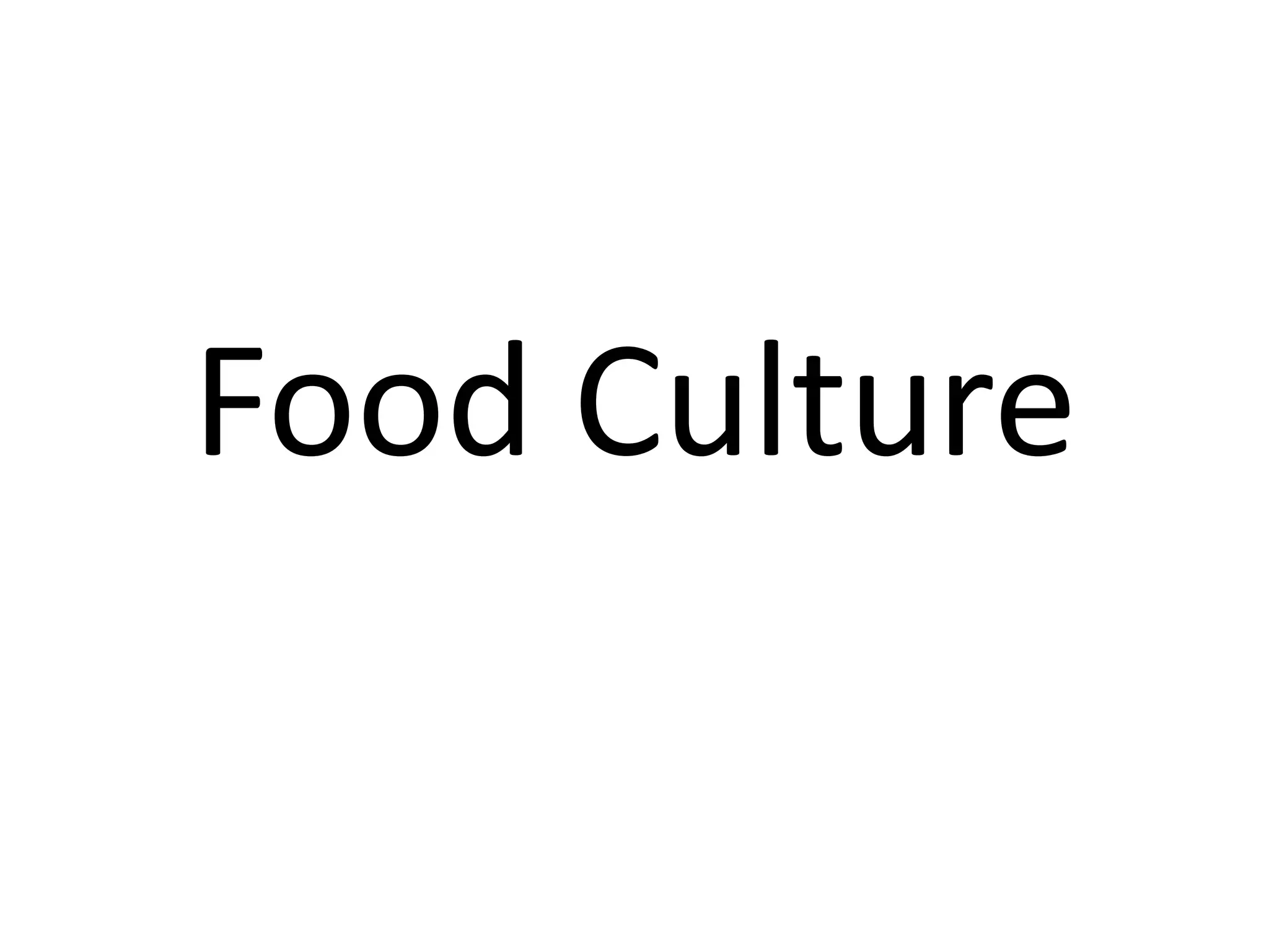 Food culture | PPTX