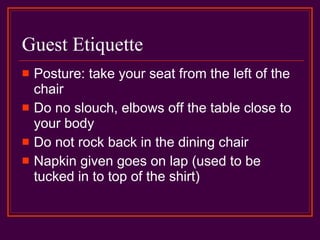 Food culture & dining etiquette | PPT | Food & Drink