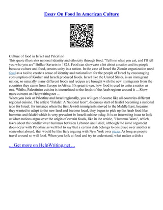 Food Culture In Venezuela | PDF