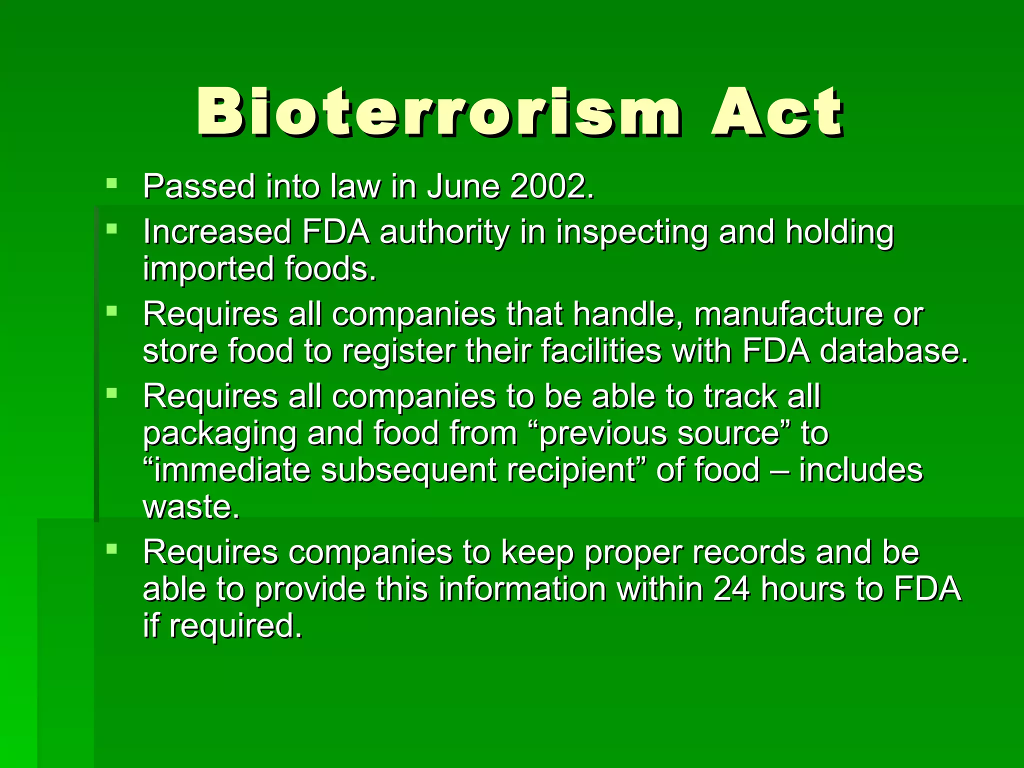 Food Defense Slide | PPT