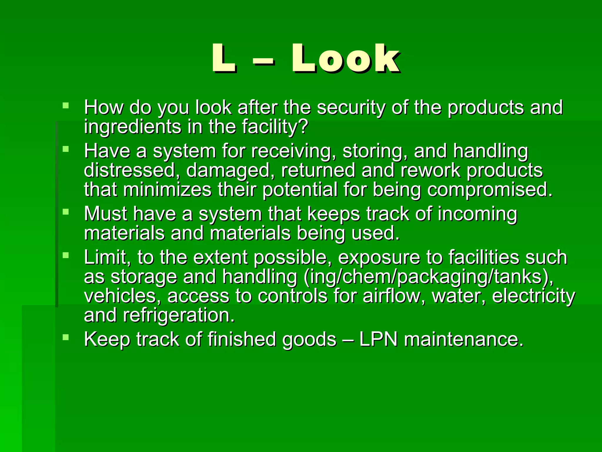 Food Defense Slide | PPT