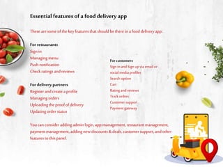 Food Delivery App Development - Start Online Delivery Business | PPTX