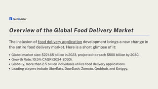 Explore Food Delivery Application Development | PPT
