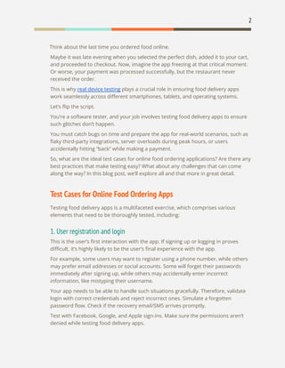 Testing Food Delivery Apps: Challenges, Test Scenarios & Best ...