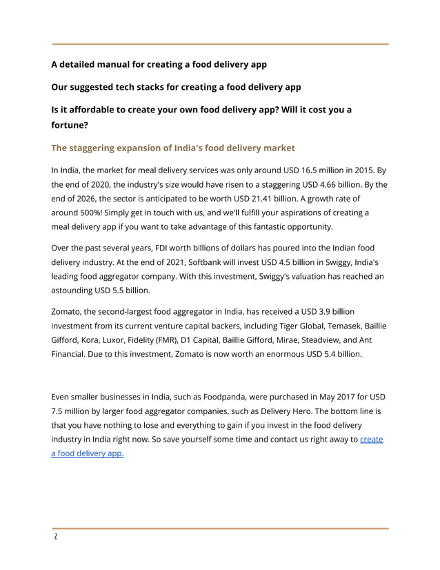 A Complete Guide for Food Delivery App Development for your Business in ...