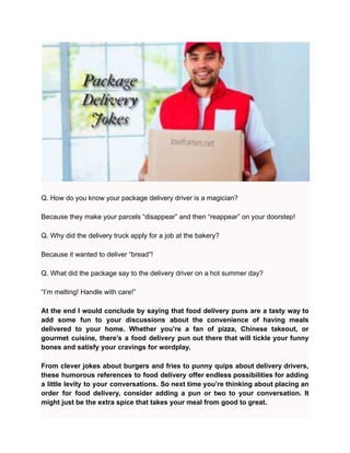 Food Delivery Puns _ Delivery Puns _ Food Delivery Jokes.pdf ...