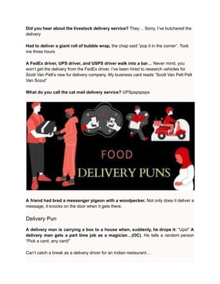 Food Delivery Puns _ Delivery Puns _ Food Delivery Jokes.pdf ...
